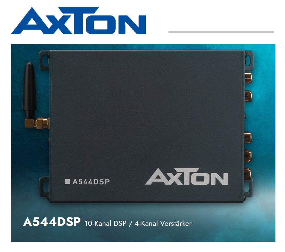AXTON A544DSP 4-Kanal Verstärker mit 10-Kanal DSP, Handy App-Steuerung, Bluetooth Audiostreaming